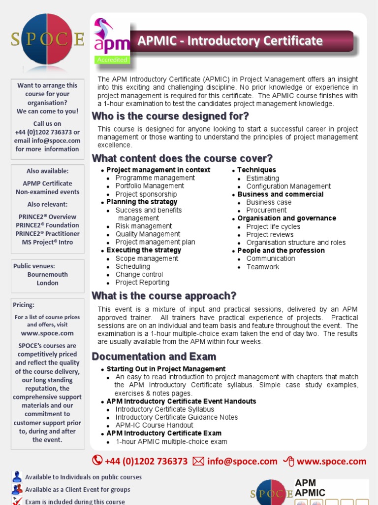 APM Introductory Certificate | PDF | Project Management | Test (Assessment)