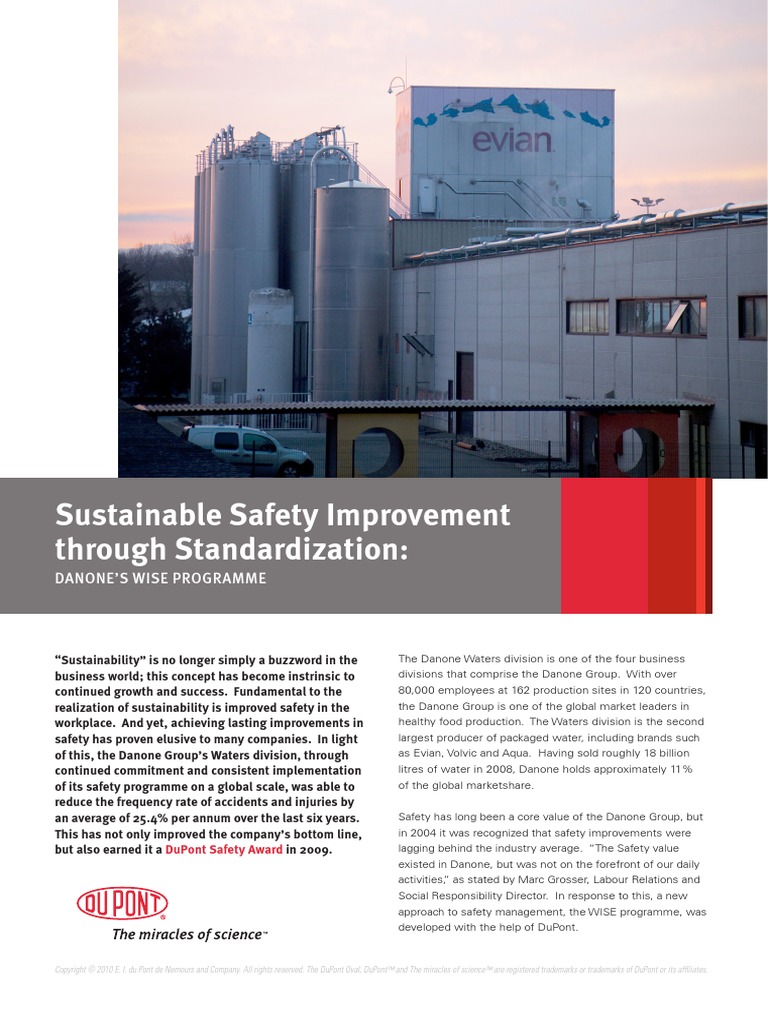 Sustainable Safety Improvement Through Standardization:: Danone'S Wise ...