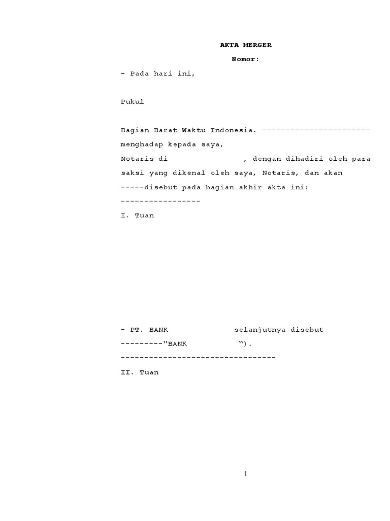 Akta Merger | PDF