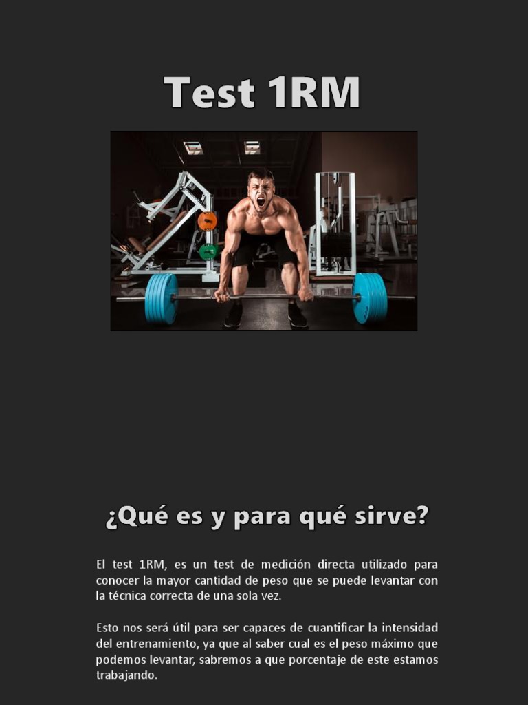 Test 1RM | PDF