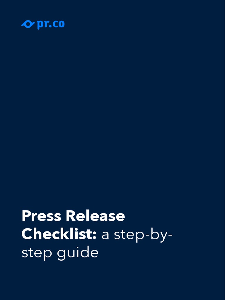 Press Release Checklist | PDF | Search Engine Optimization | Press Release