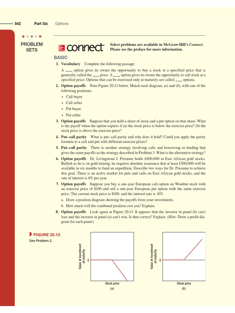 Chapt 21 ER-OPTIONS QUES | PDF | Option (Finance) | Put Option