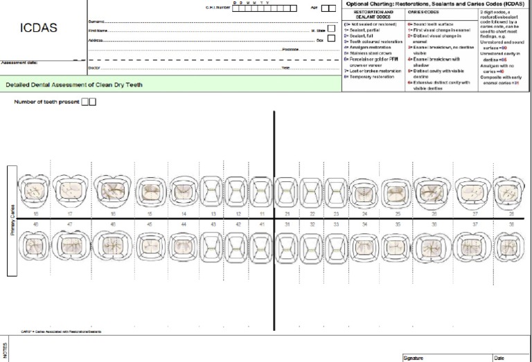 Icdas Sheet | PDF