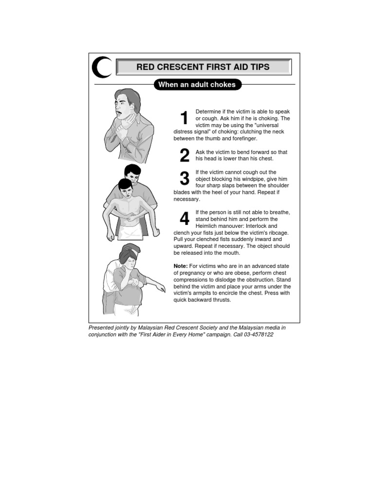 Choking First Aid Guide | PDF | Self-Improvement | Wellness