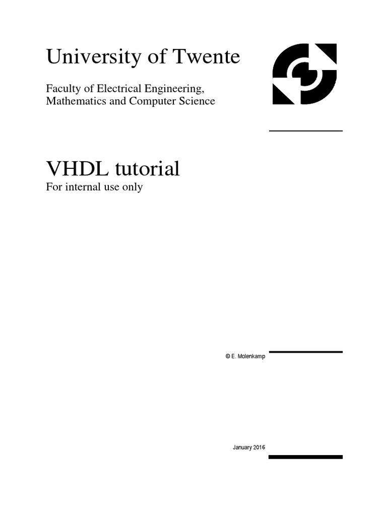 VHDL Tutorial | PDF | Vhdl | Array Data Structure