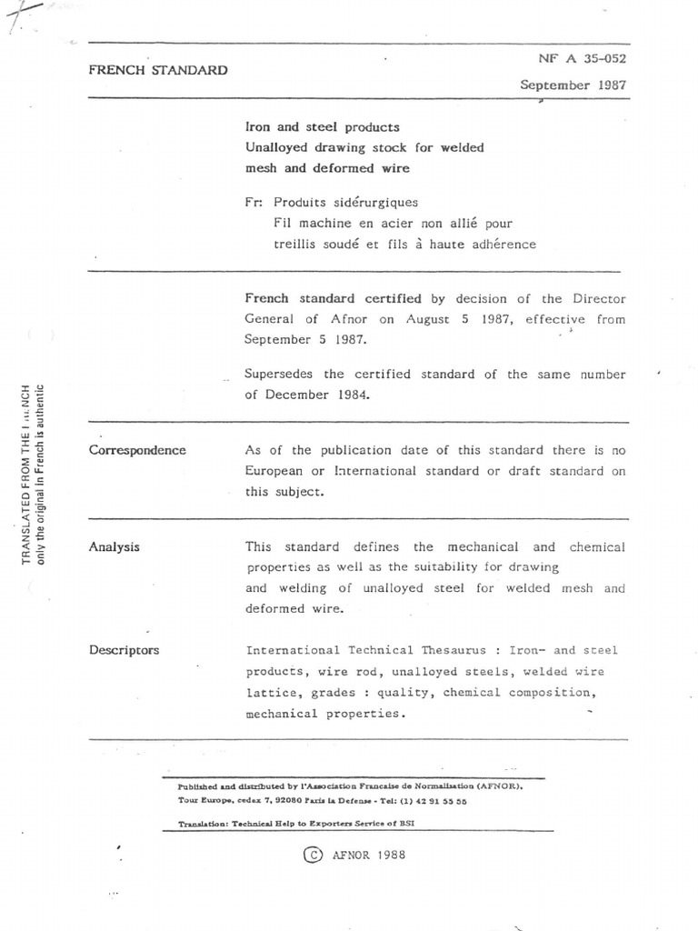 Nf A35 052 1987 En Pdf