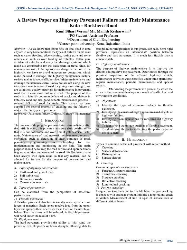 Highway Failure and Their Maintenance | PDF | Road Surface | Road