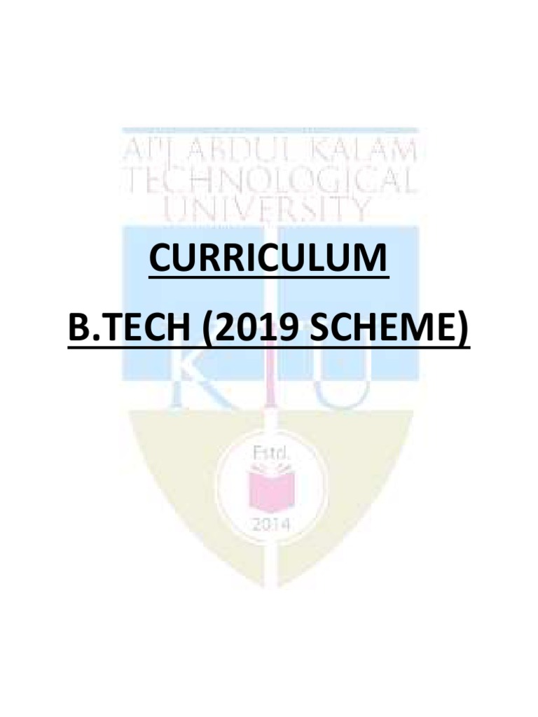B.tech (2019) Curriculum NEW | PDF | Engineering | Curriculum