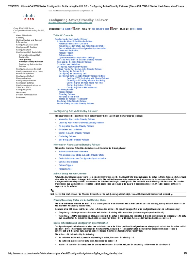 Cisco ASA 5500 Series Configuration Guide Using The CLI | Download Free PDF | Ip Address | I Pv6