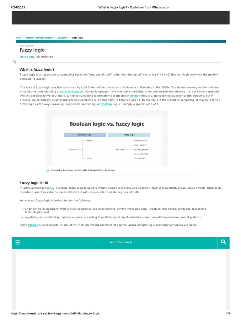 What Is Fuzzy Logic Definition From PDF Fuzzy Logic Artificial 