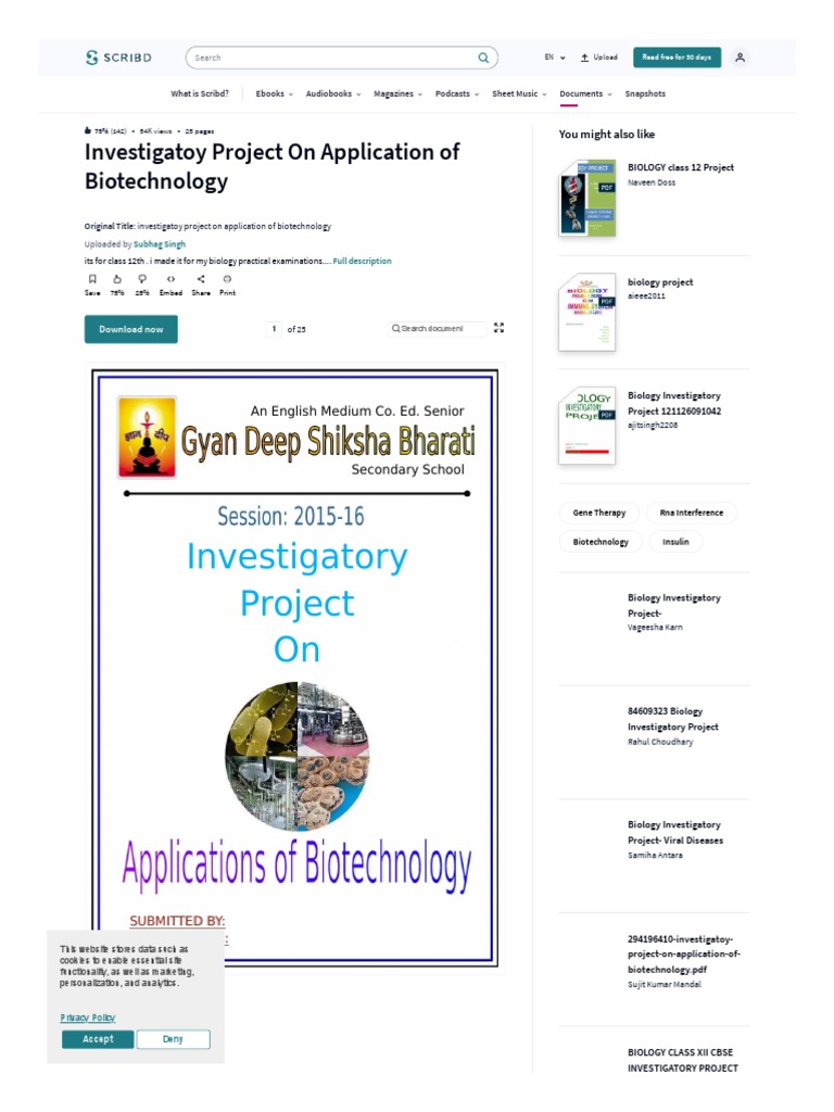 WWW Scribd Com Document 294196410 Investigatoy Project On Application ...