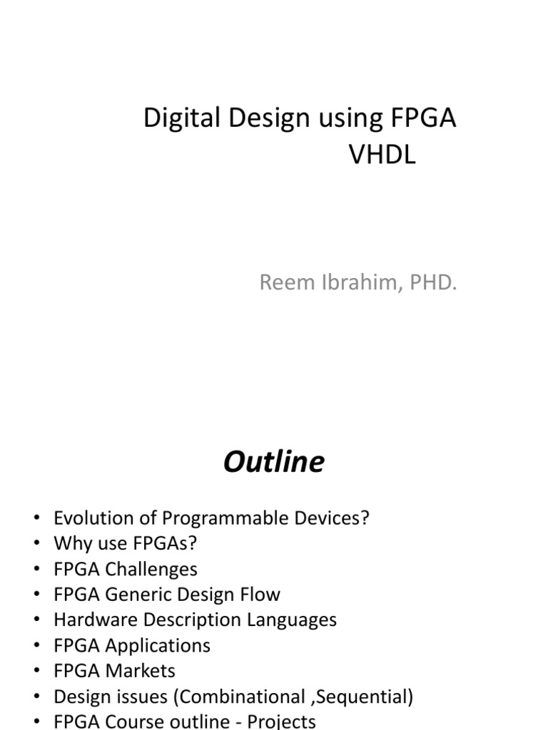 Digital Design Using FPGA | PDF | Field Programmable Gate Array ...