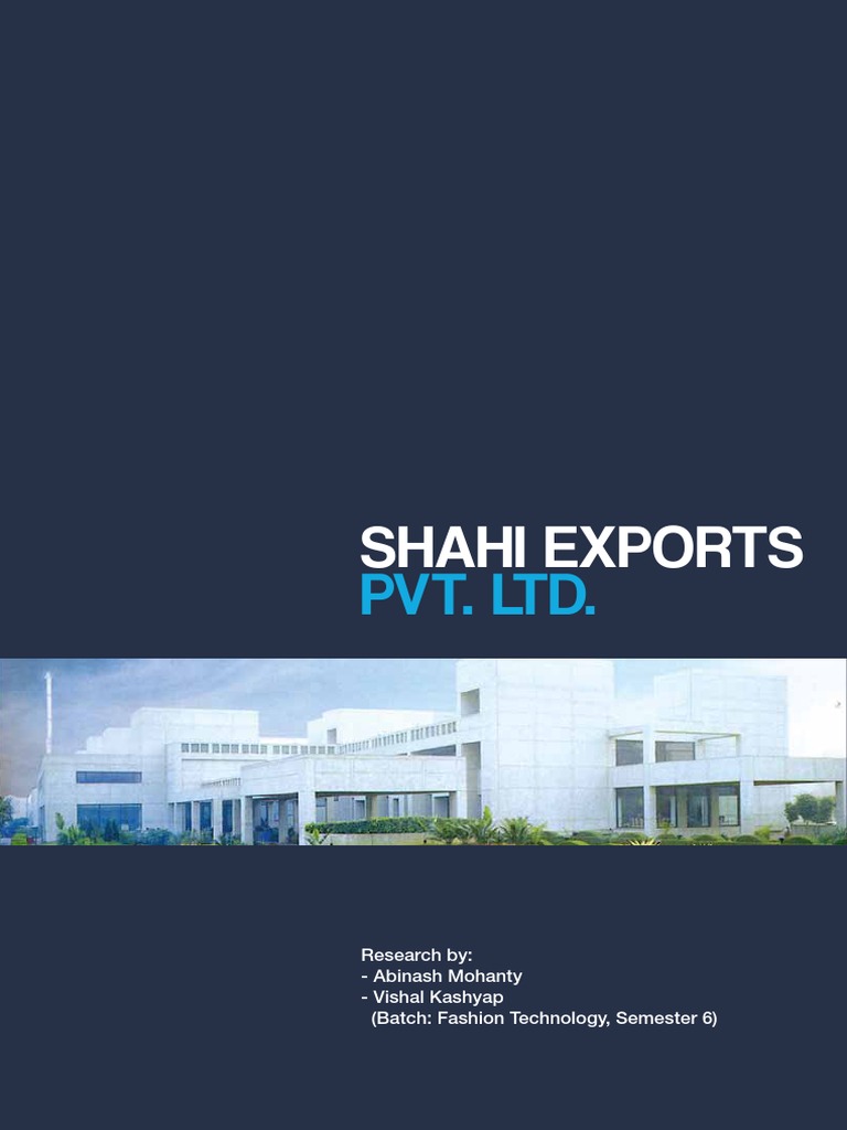 Shahi Exports Pvt. Ltd. Internship Report | PDF | Human Resource ...