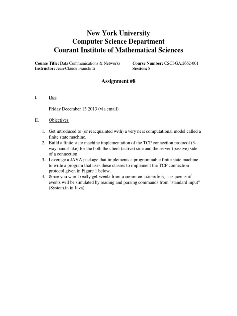 New York University Computer Science Department Courant Institute of ...