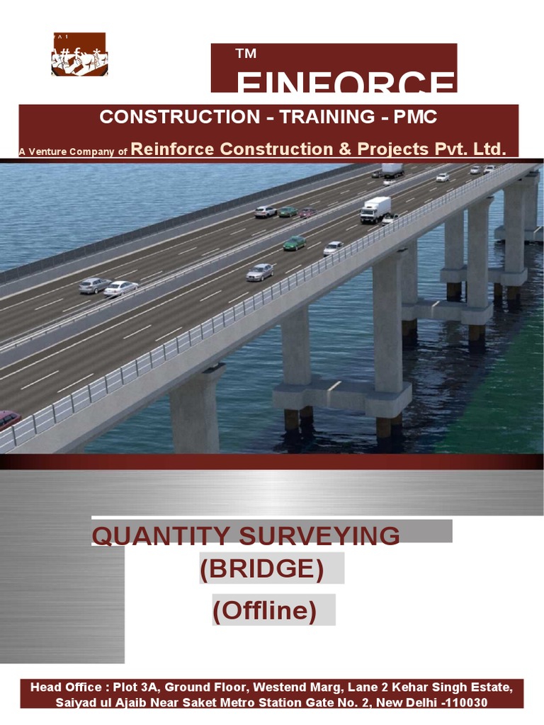 Bridge Quantity Surveying Course | PDF | Concrete | Bridge
