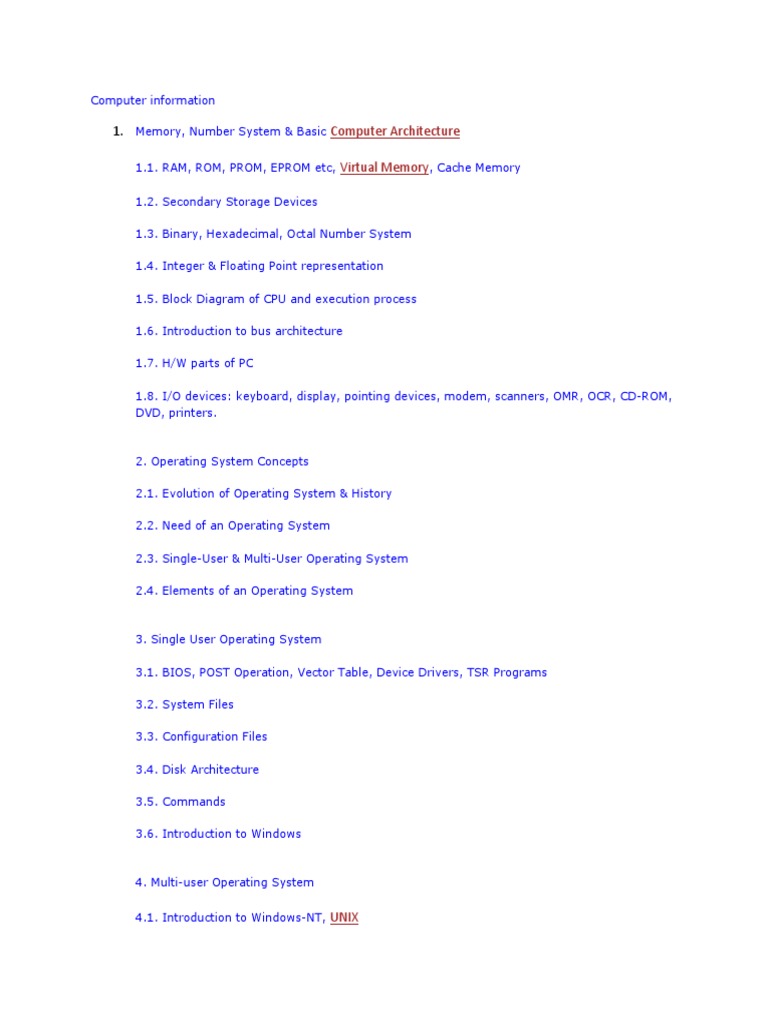 Computer Information | PDF
