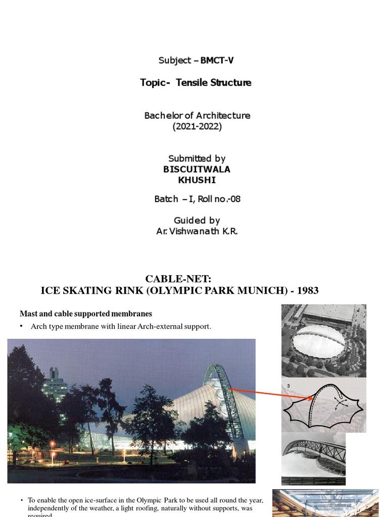 Batch-A Tensile Roof Casestudies | Download Free PDF | Truss | Civil ...