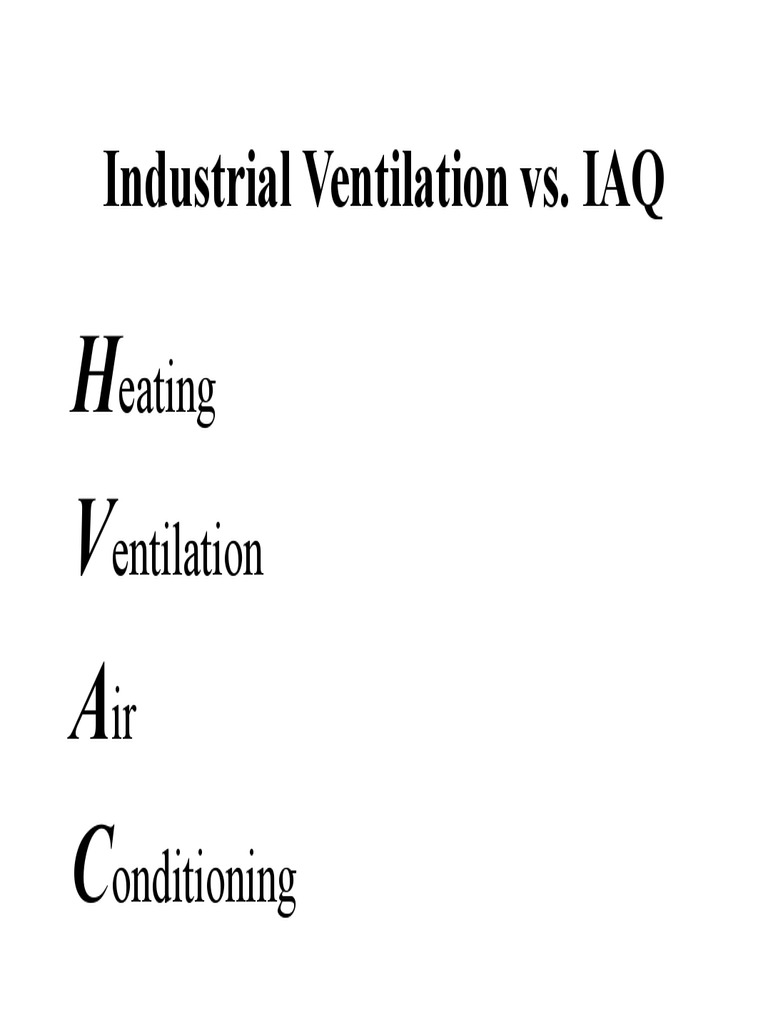 Industrial Ventilation and IAQ Overview | PDF | Pressure | Ventilation ...