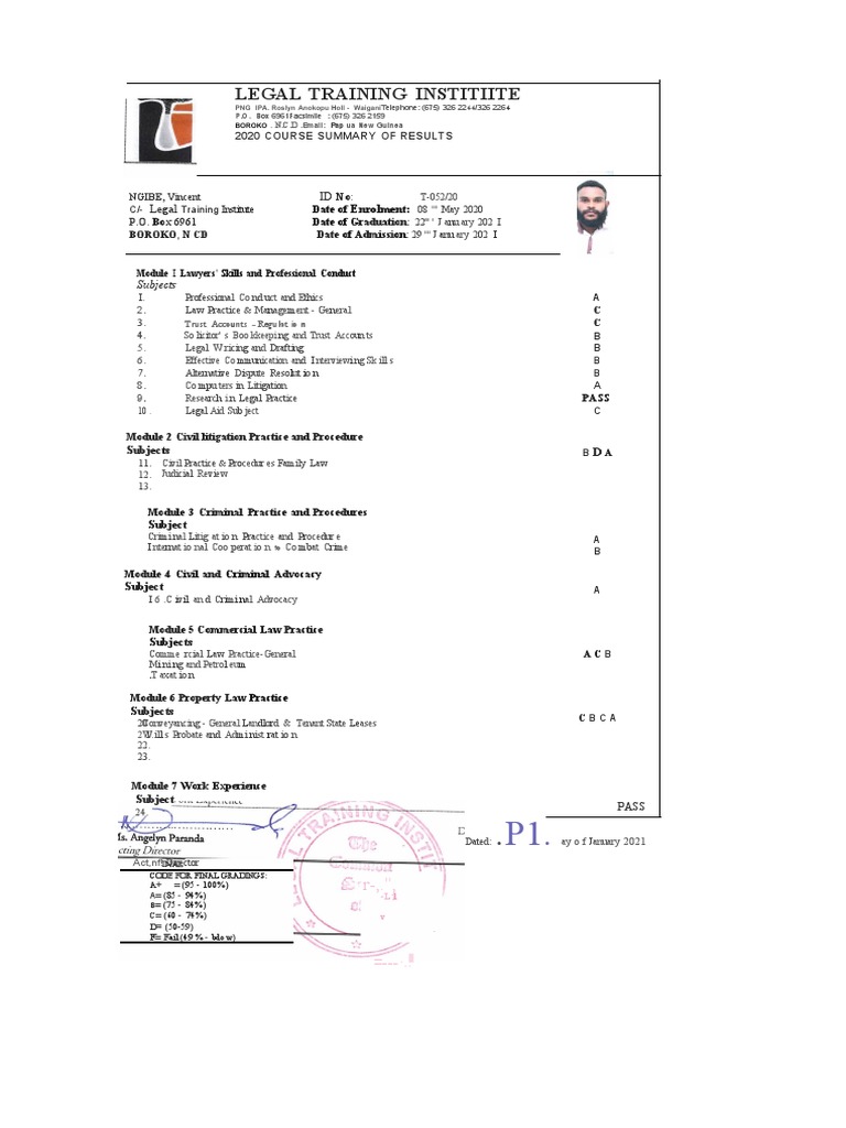 Legal Training Institute 2020 Course Summary | PDF | Public Sphere ...