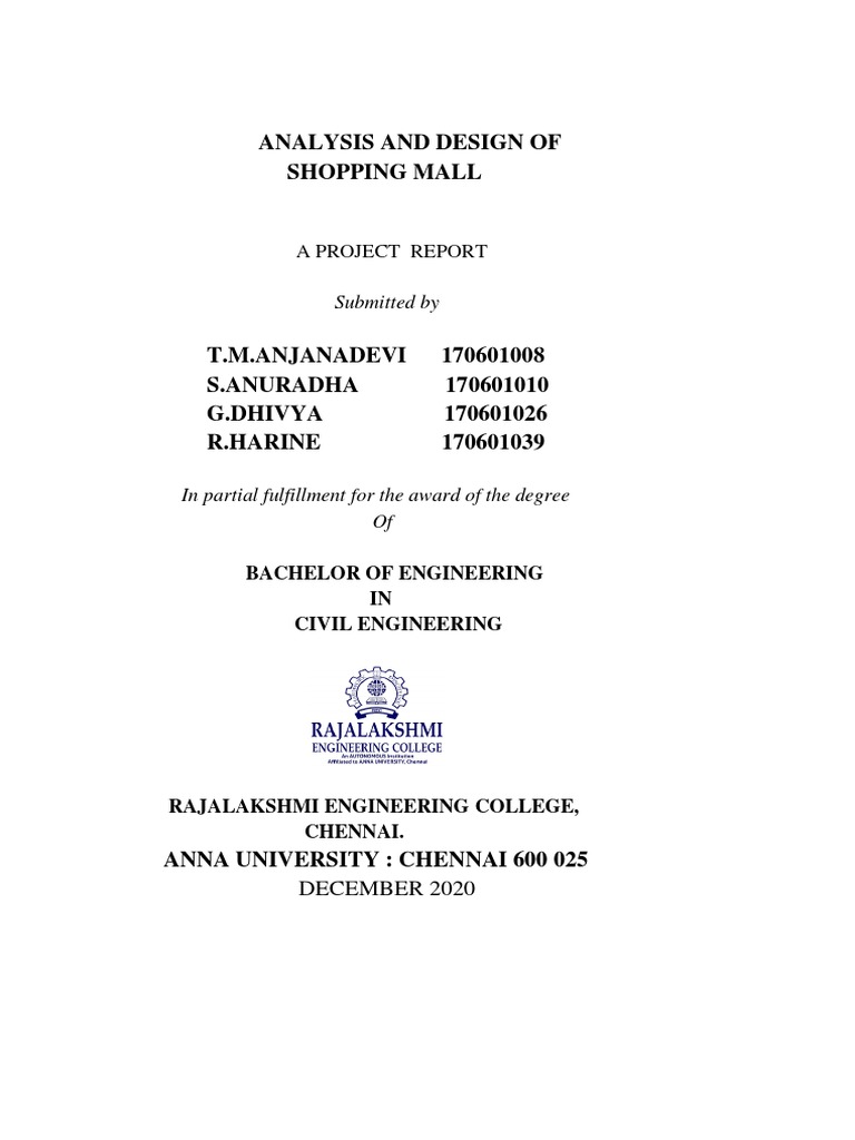 Analysis and Design of Shopping Mall | PDF | Stairs | Beam (Structure)