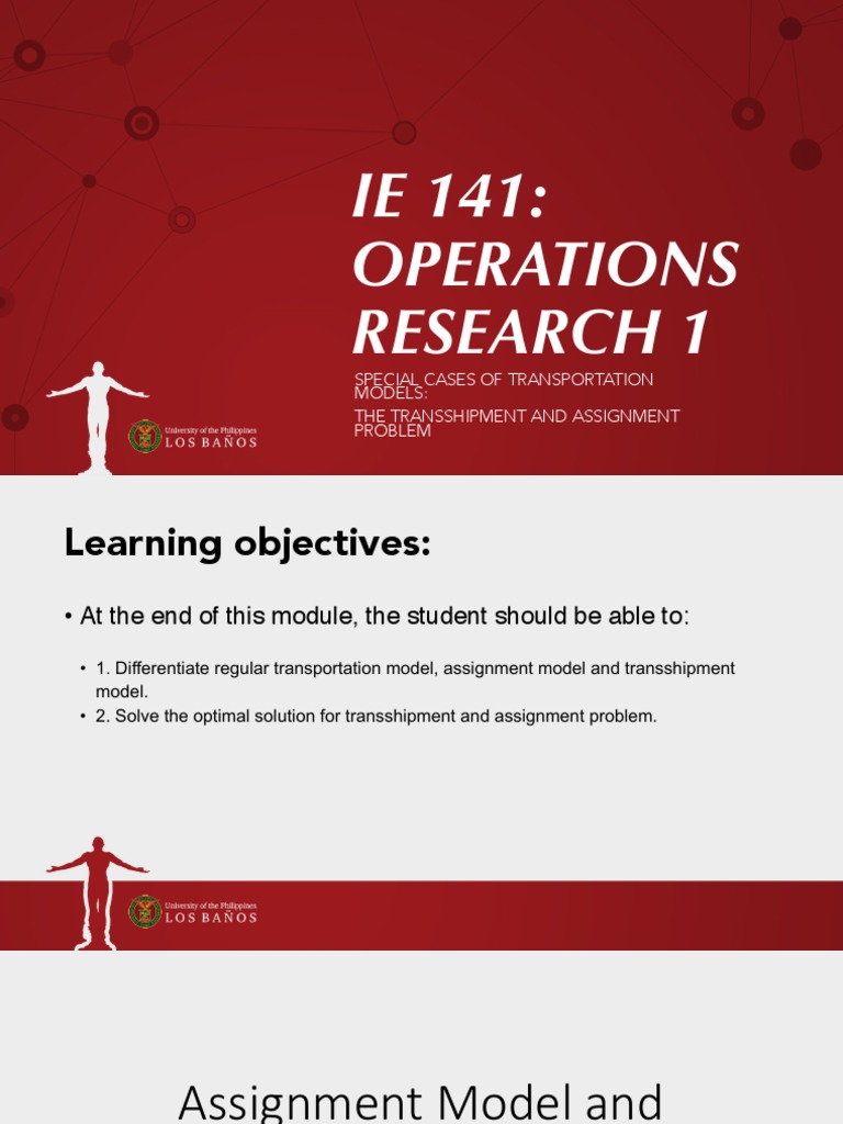 Operations Research Module | PDF | Matrix (Mathematics) | Mathematical ...