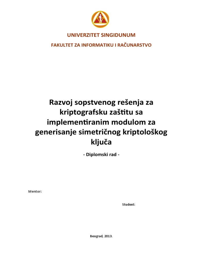 Primer Diplomskog Rada | PDF