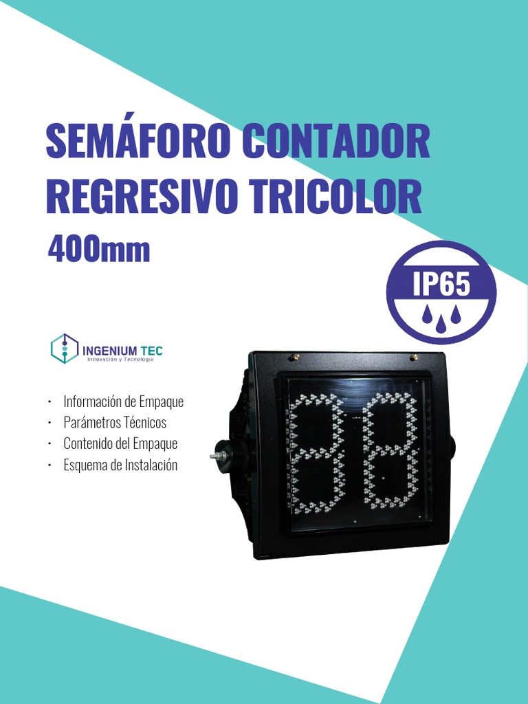 Semáforo Contador Regresivo Tricolor de 400 MM | PDF | Semáforo ...
