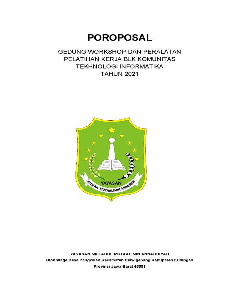 (Rev) Proposal Gedung Workshop | PDF | Bisnis
