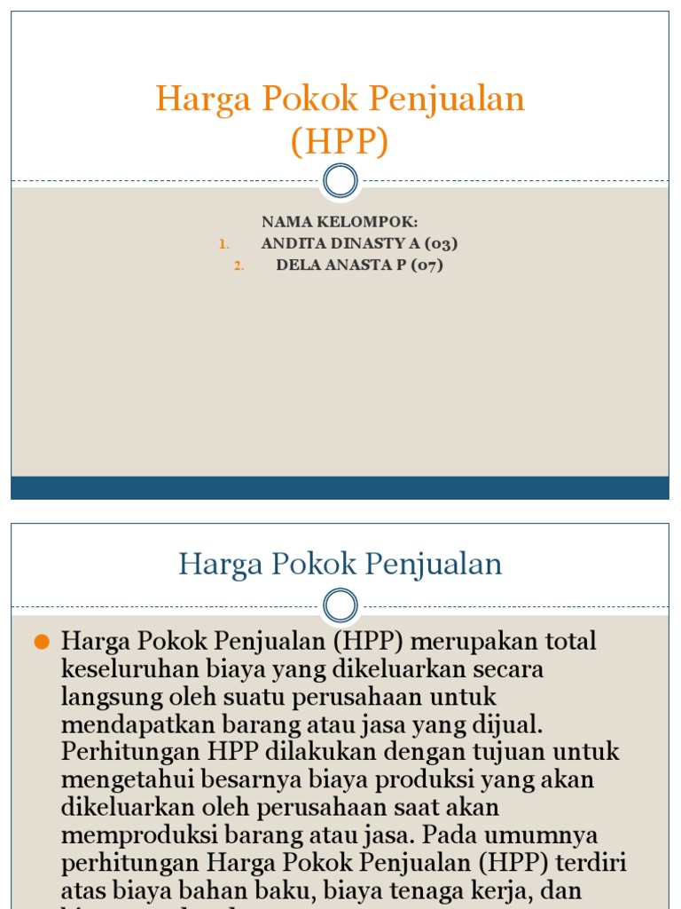 Panduan Menghitung HPP | PDF | Pengelolaan Keuangan & Uang