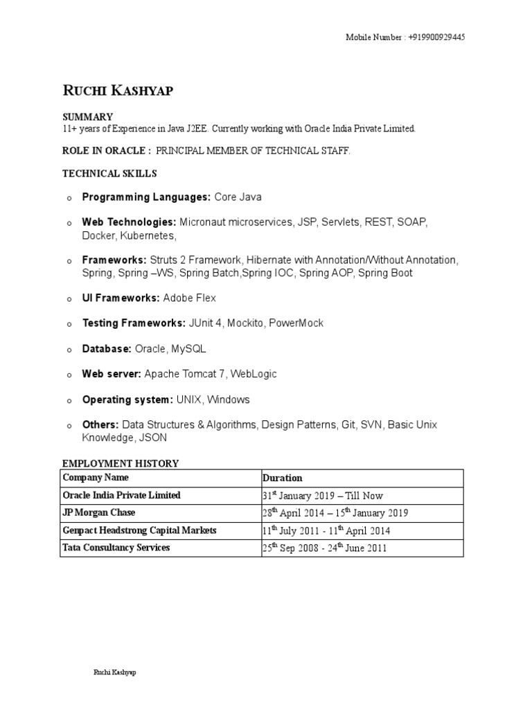 Ruchi Kashyap Profile-2 | PDF | Advertising | Java (Programming Language)