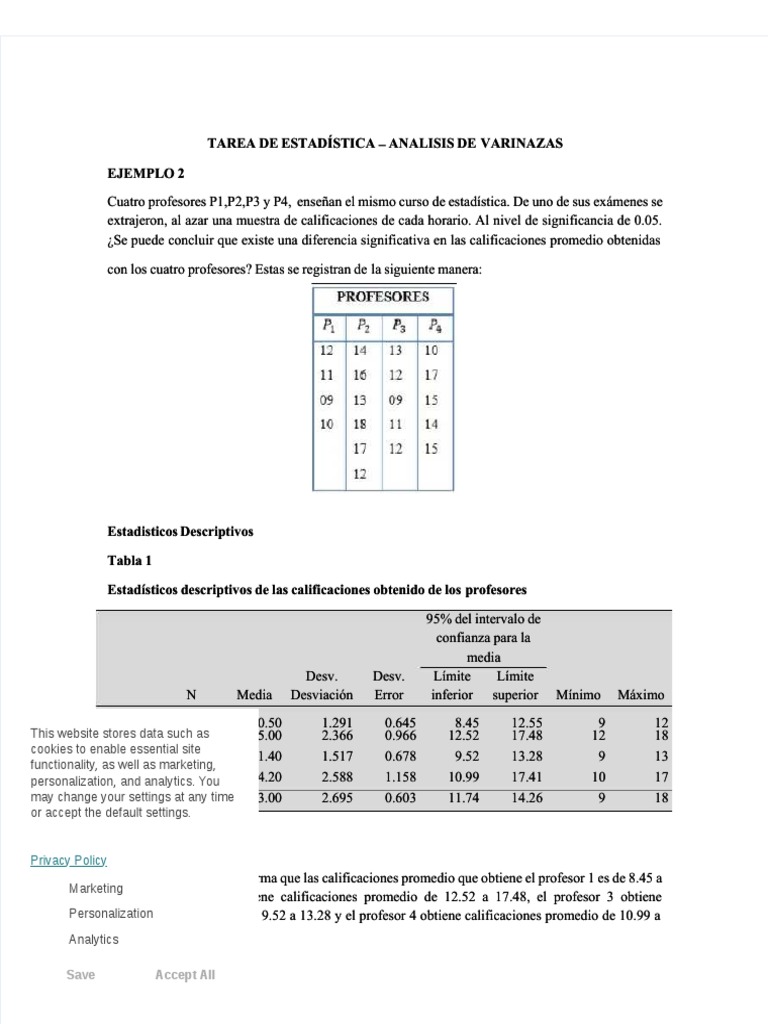 PDF Ejercicios Resueltos Spss Compress | PDF | Análisis de variación | Estadísticas