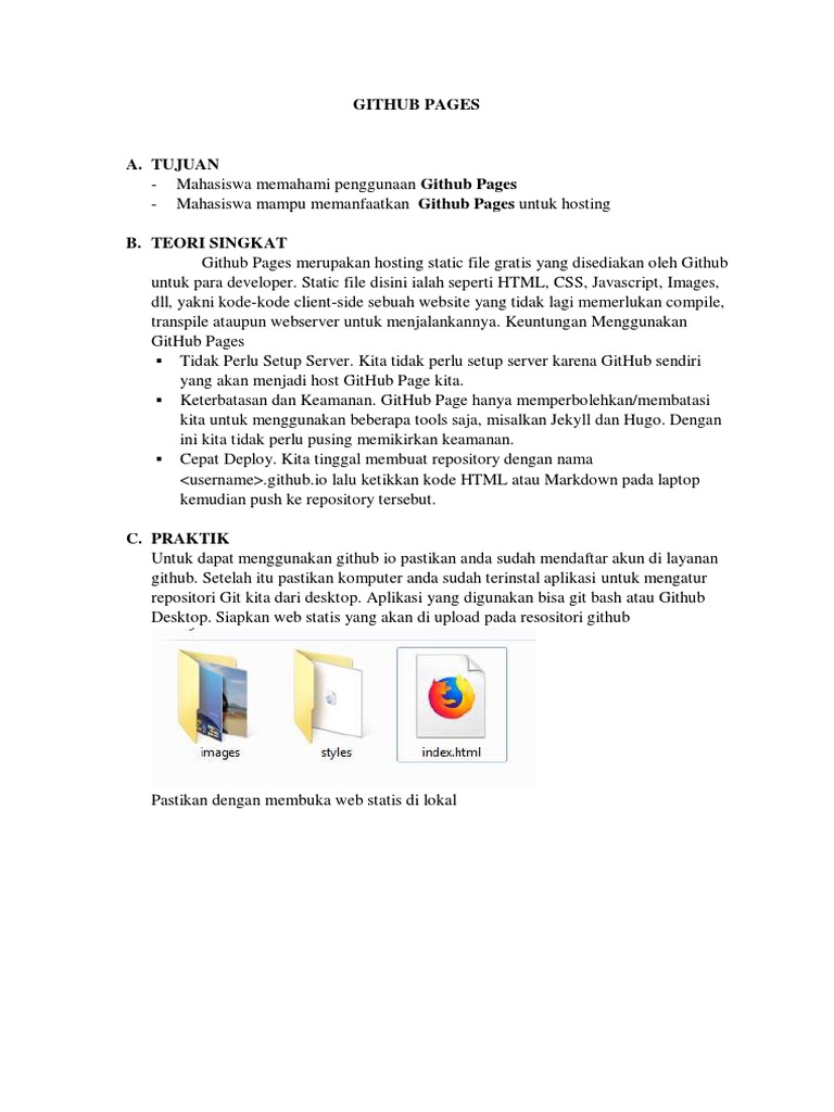 Cara Membuat Github Pages untuk Hosting | PDF | Komputer