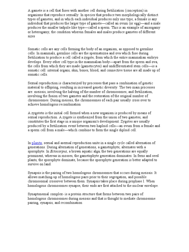 AP Bio Chapter 11 Review | PDF | Meiosis | Sexual Reproduction