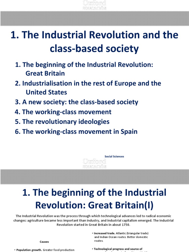 The Industrial Revolution and The Class-Based Society | PDF ...