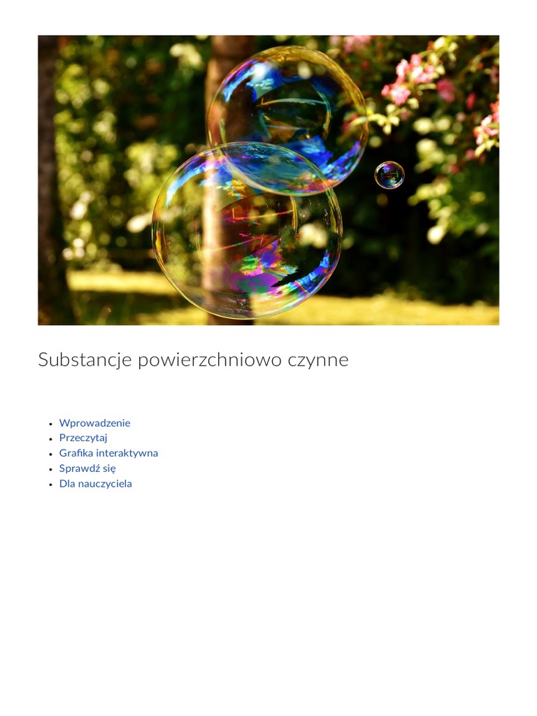 Substancje Powierzchniowo Czynne | PDF