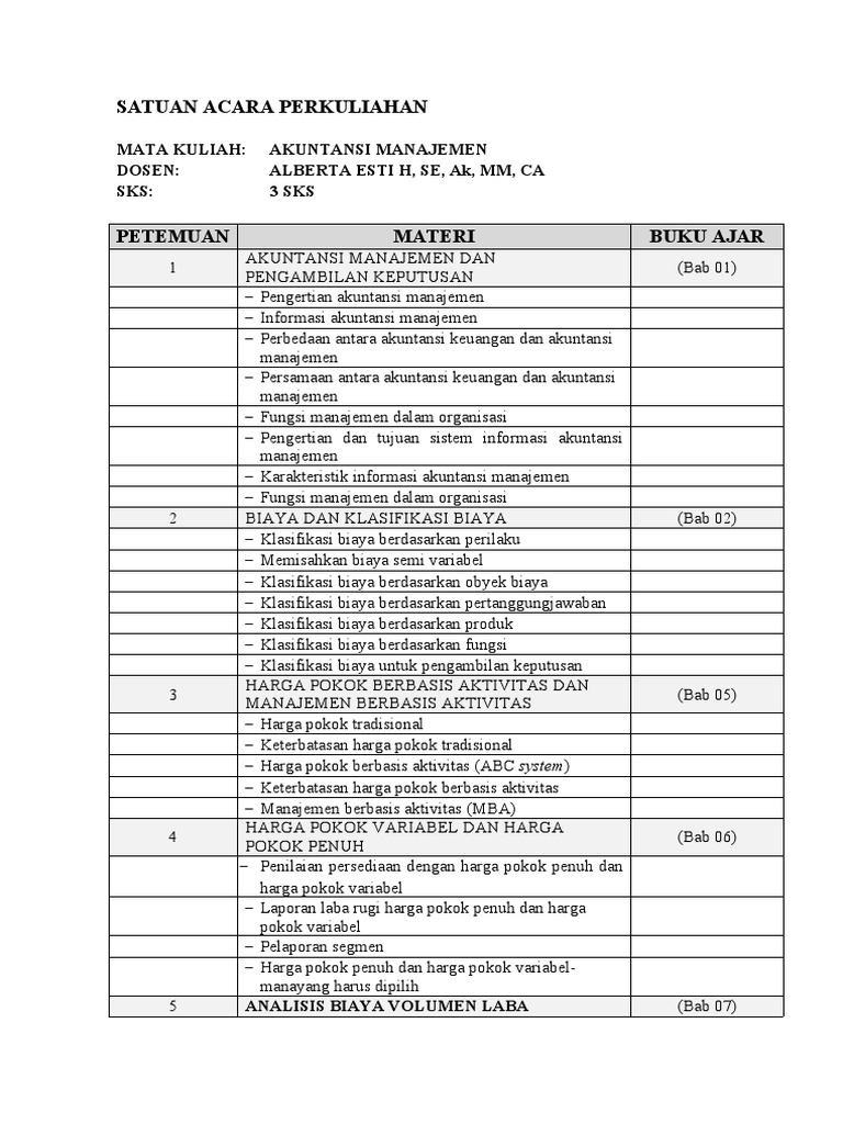 Sap Akuntansi Manajemen | PDF