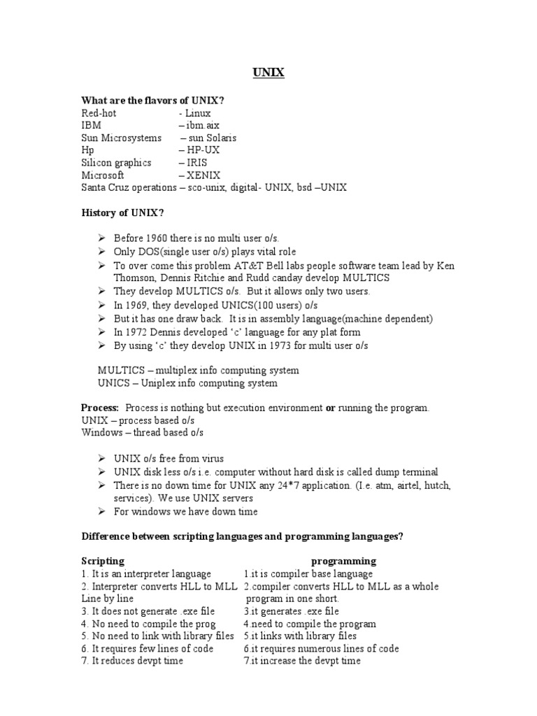 UNIX Notes | PDF | Unix | Computer File