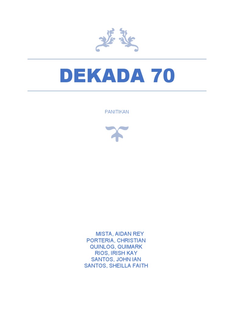 Dekada 70 | PDF