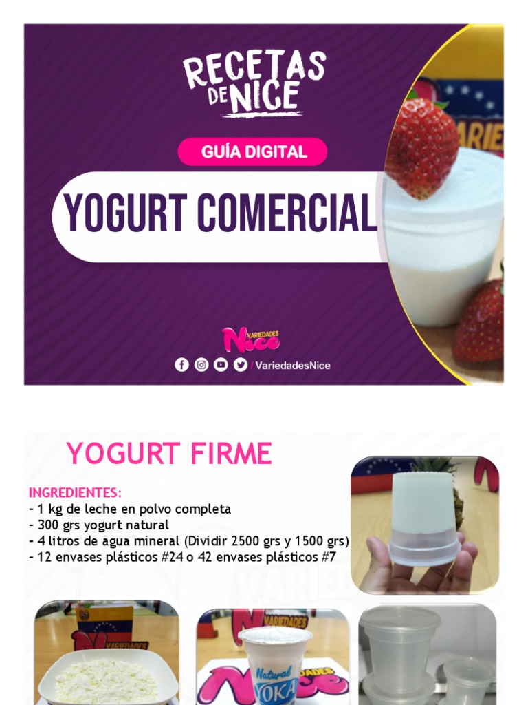 Recetas y Tips para Yogurt Casero | PDF | Yogur | Leche