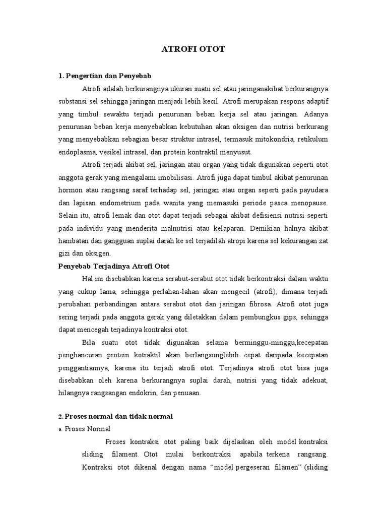 Atrofi Otot | PDF | Kesehatan Holistik