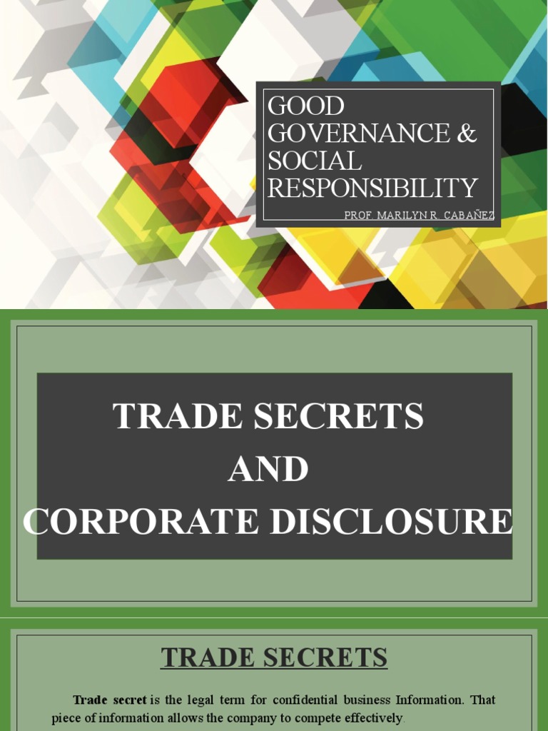 Trade Secrets and Corporate Disclosure | PDF | Trade Secret | Strike Action