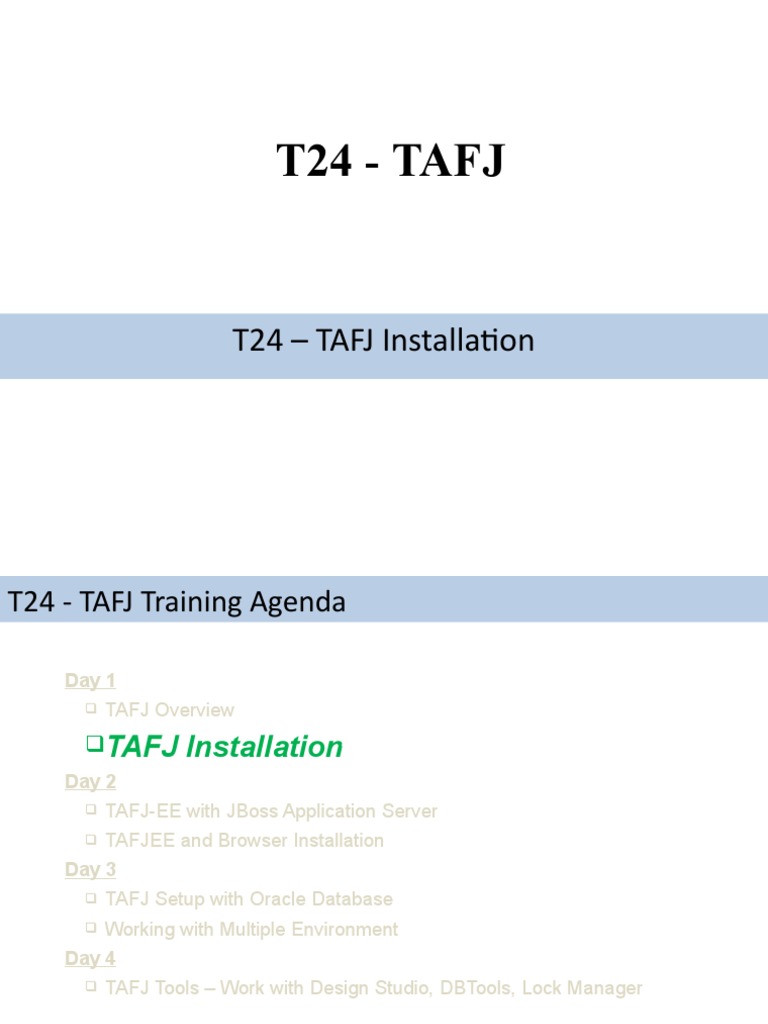 T24 - TAFJ Installation | PDF | Business