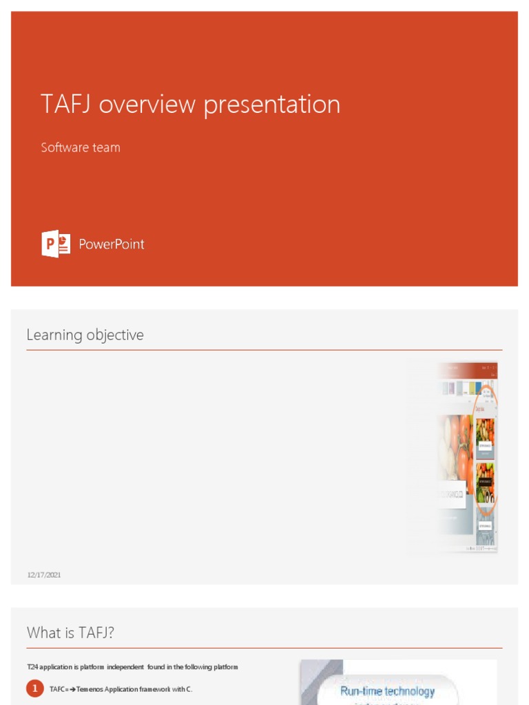 TAFJ Overview Presentation: Software Team | Download Free PDF | Java (Programming Language ...