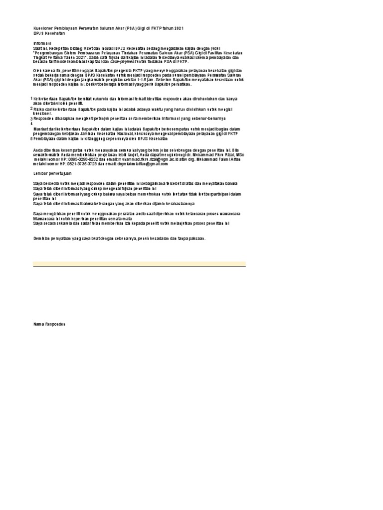 Instrumen Costing PSA | PDF