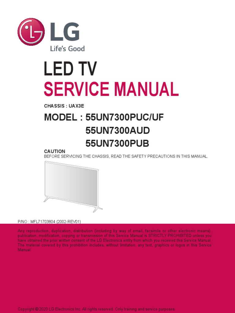 LG 55UN7300PUC UAX3E Schematic Diagram and Service Manual | PDF ...