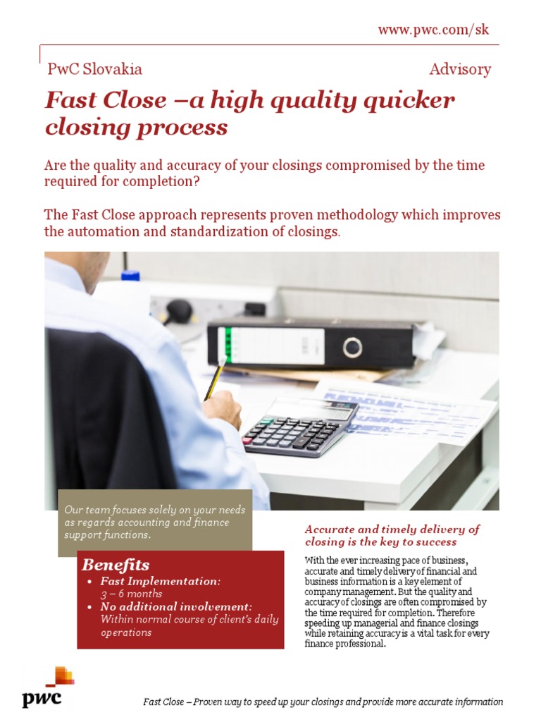 Fast Close - A High Quality Quicker Closing Process | PDF ...