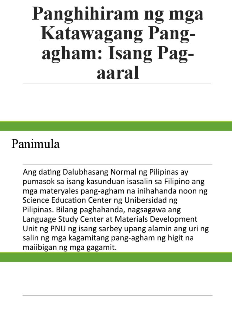 Panghihiram NG Mga Katawagang Pang-Agham | PDF