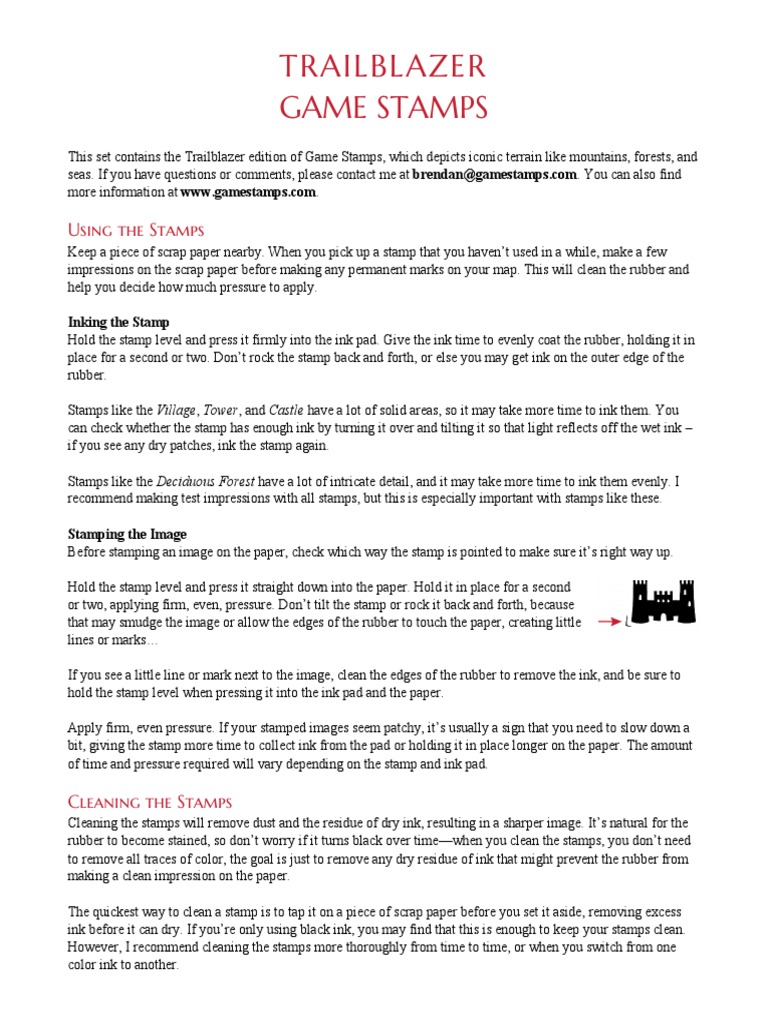 TrailblazerGameStamps 04042021 | PDF | Ink