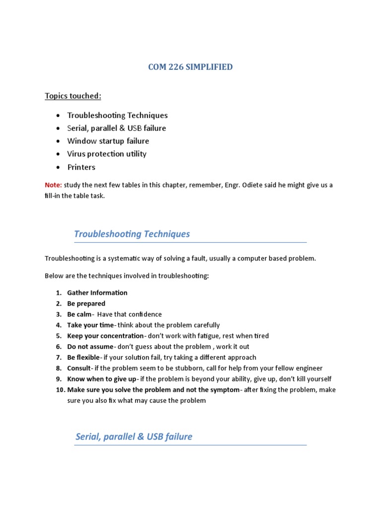 Com 226 Simplified | PDF | Booting | Computer Virus