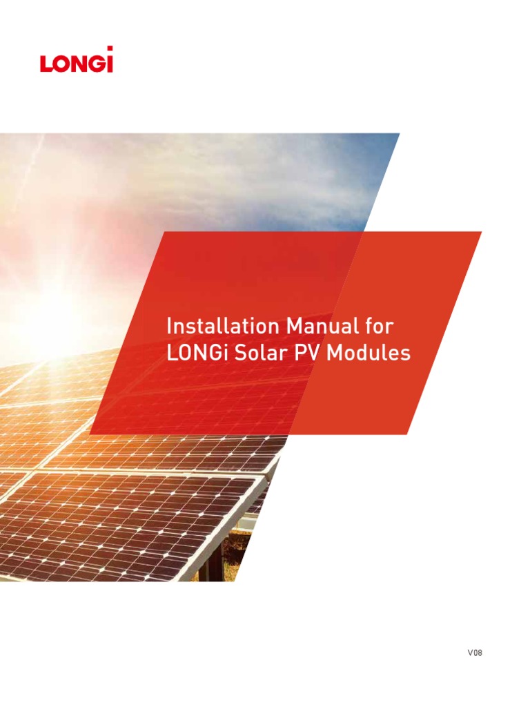 Installation Manual For LONGI PV Modules | PDF | Photovoltaics | Solar ...